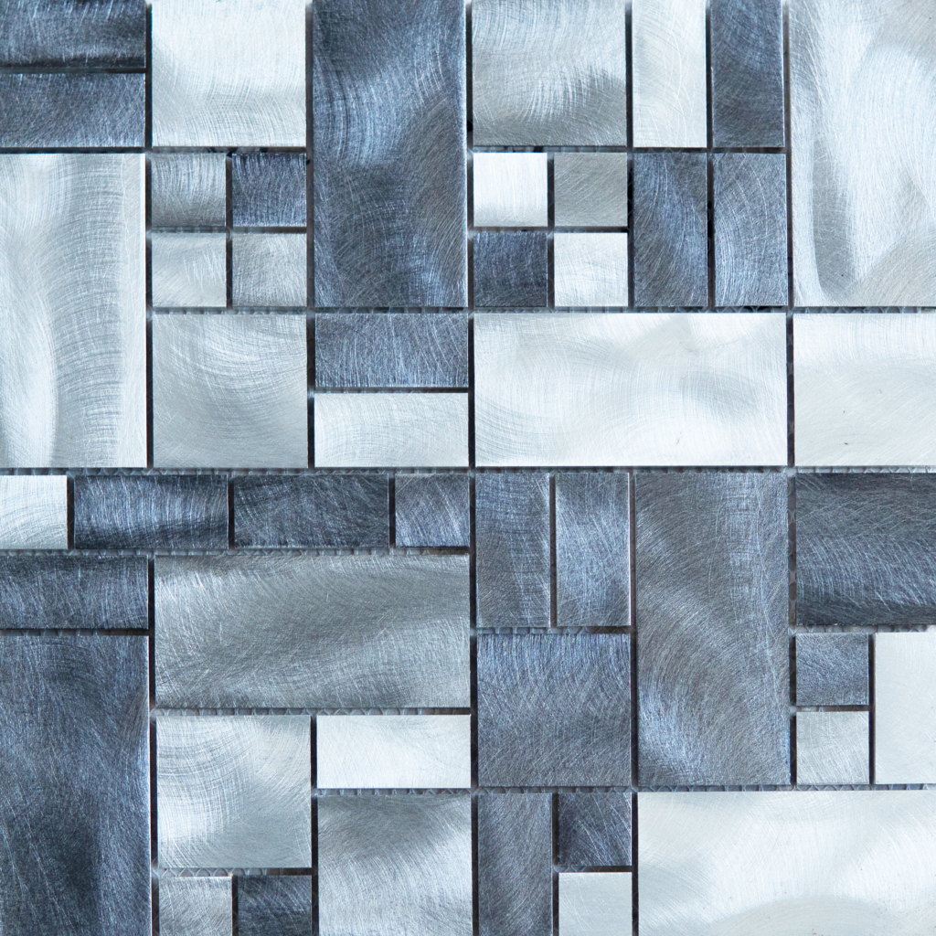 MOSAICO METAL FICO GML031A ALUMINIUM 30X30 - Orsil Arquitendencias